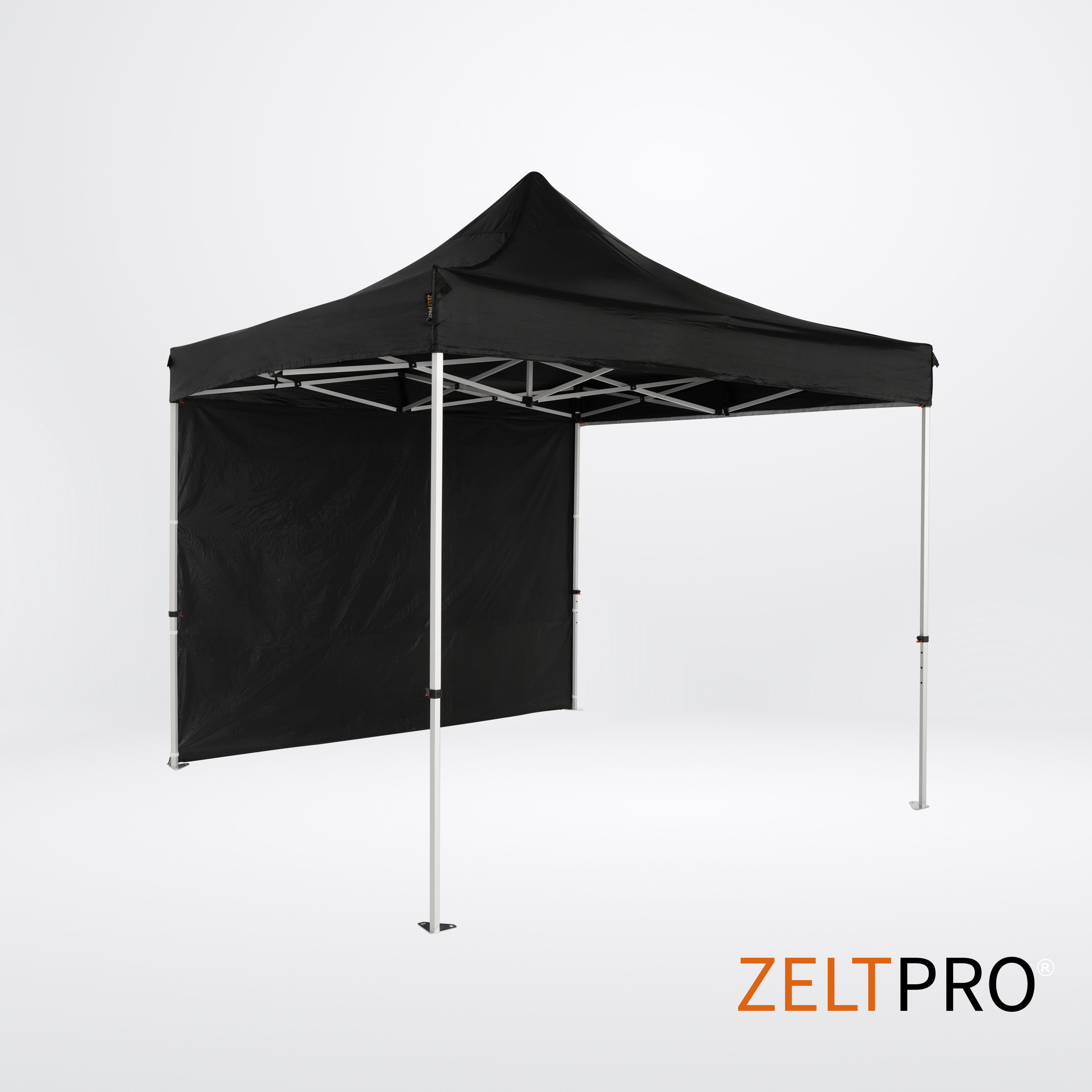 Pop up telts jumts un sienas (4 gab.) komplekts 3x3 Melna Zeltpro TITAN