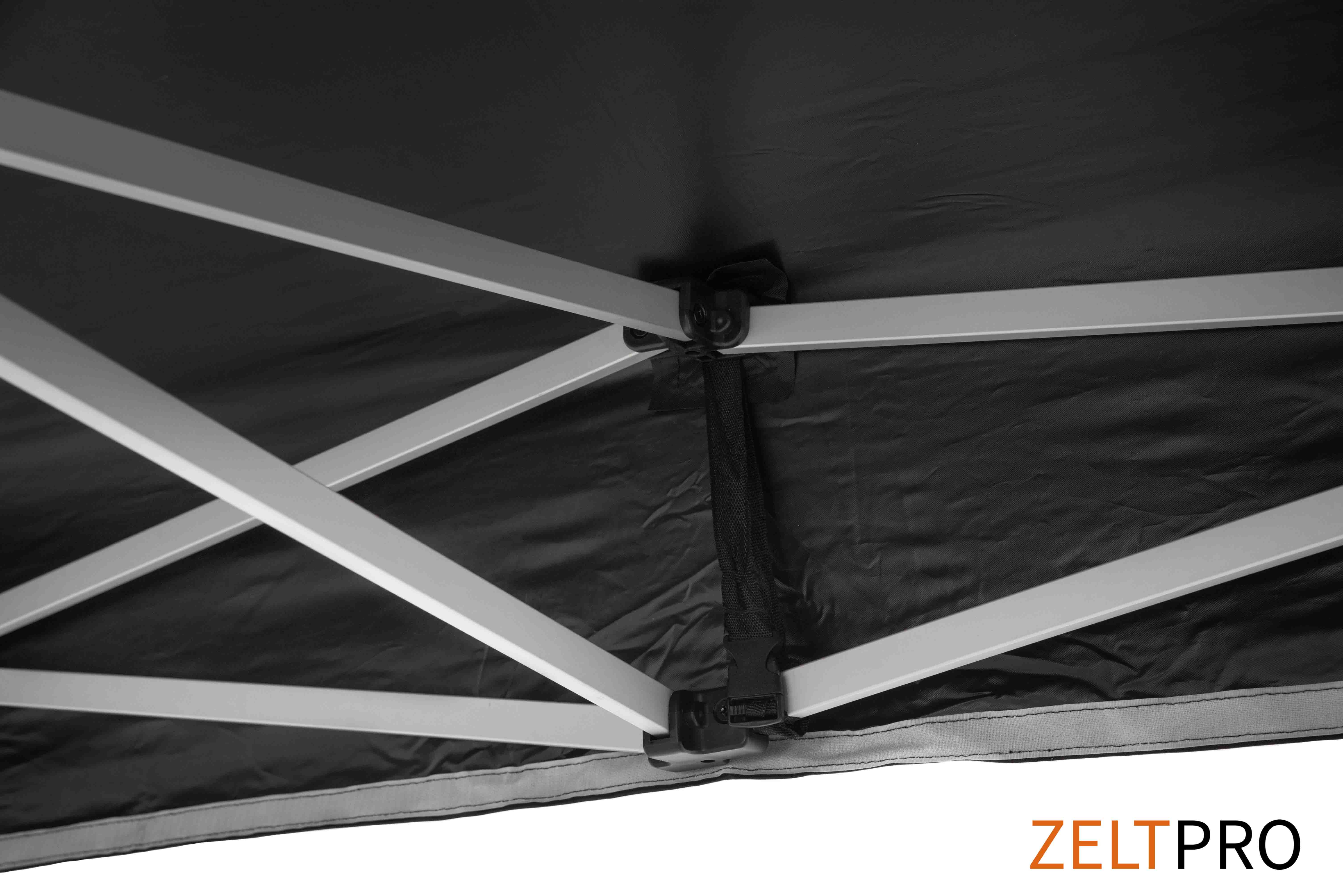 Pop up telts jumts un sienas (4 gab.) komplekts 3x6 Melna Zeltpro TITAN